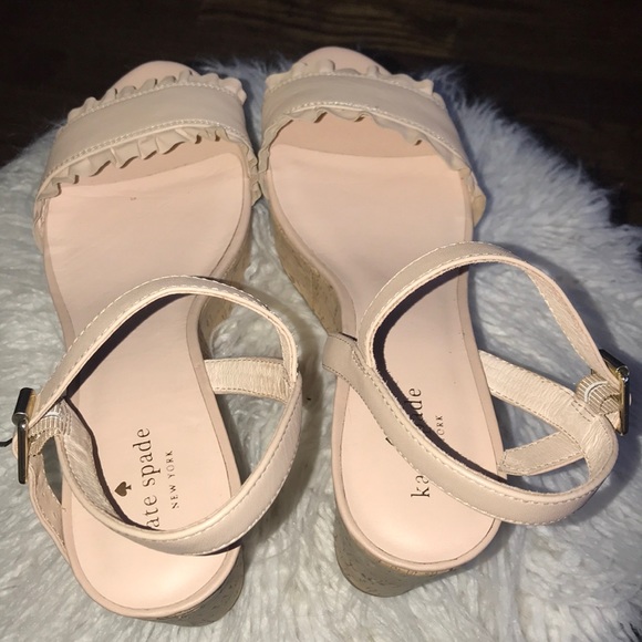 kate spade | Shoes | Kate Spade Tomas Ruffle Wedge Sandals | Poshmark